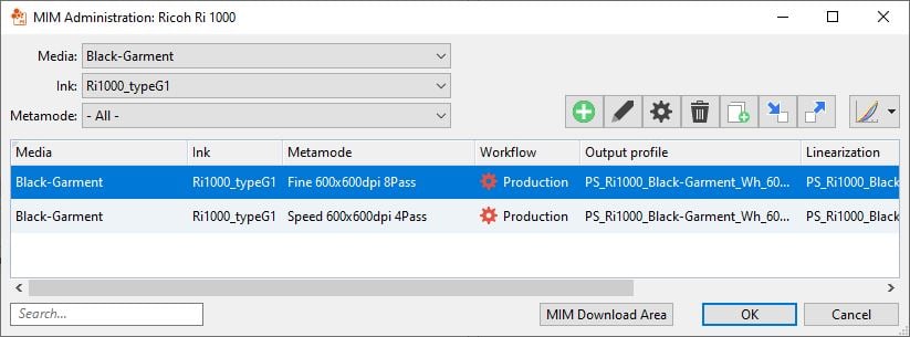 MIM combinations: Ensure optimal interaction between printer and software