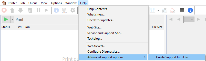 How to create a Support Info File as of Version 23