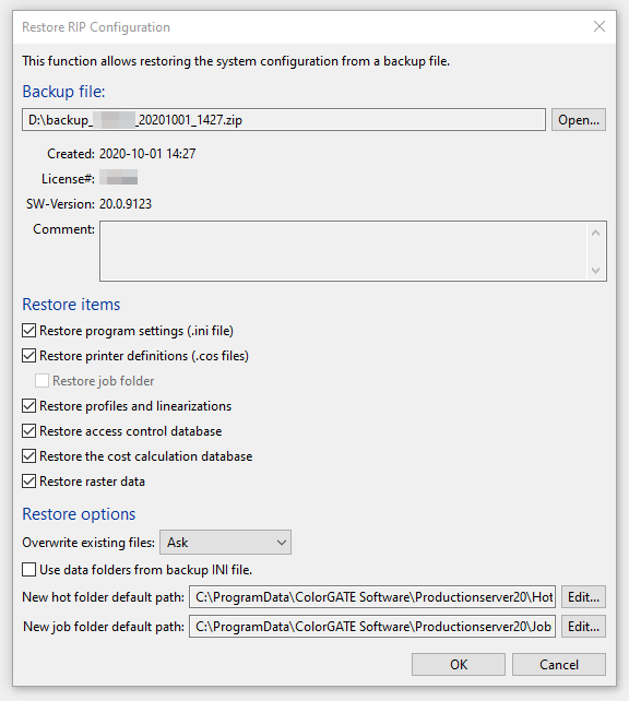 Updating your printer definitions and profiles from V20 to V21