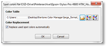 Color Tables: Importing and usage of color tables in ColorGATE Software